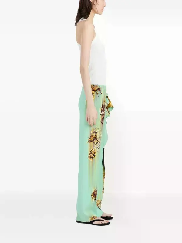 Proenza Schouler Cella Printed Maxi Skirt - Green