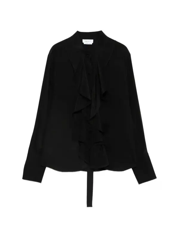 Alexander McQueen Ruffled-detail Blouse - Black
