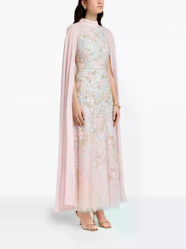 NEEDLE & THREAD Floral-print Embellished Midi Dress