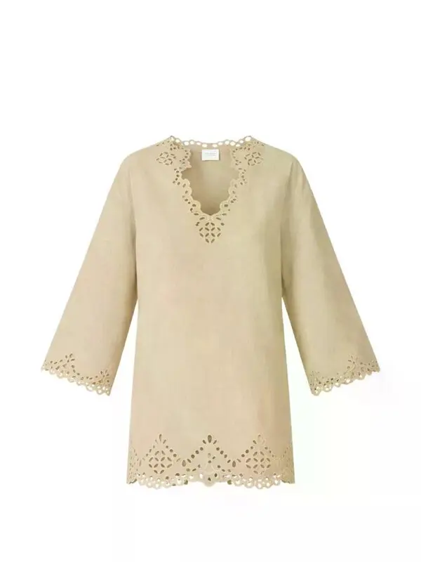 Isabel Marant Étoile Sherazade Laser-cut Mini Dress - Neutrals
