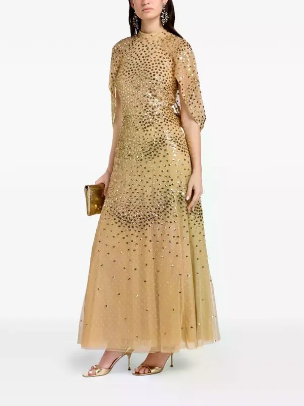 NEEDLE & THREAD Sequin-embellished Midi Dress