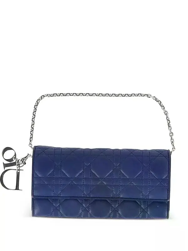 Dior Lady Cannage Clutch Bag - Blue