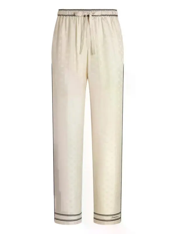 Dolce & Gabbana Striped Printed Trousers - Neutrals
