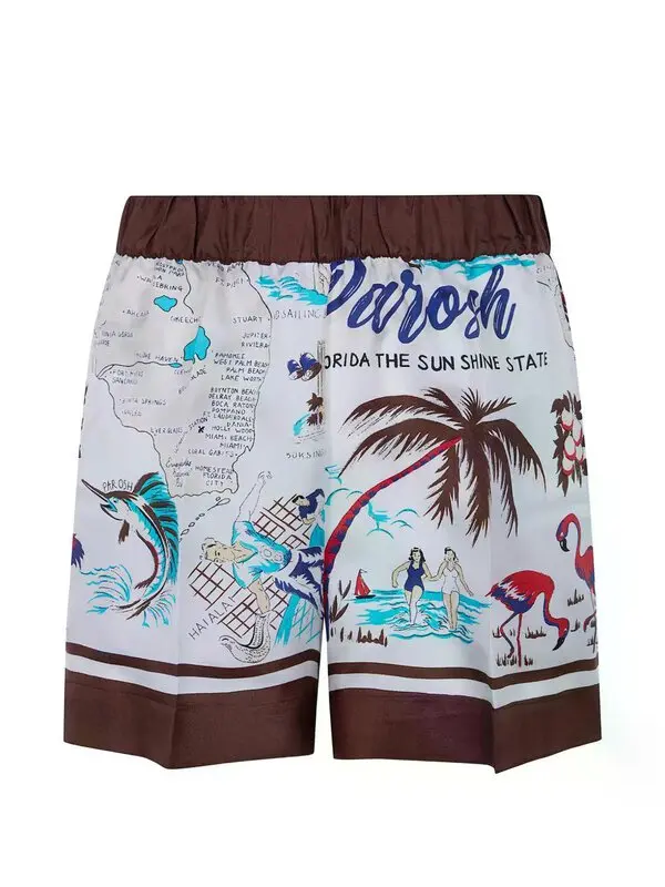 P.a.r.o.s.h Printed Elasticated Short