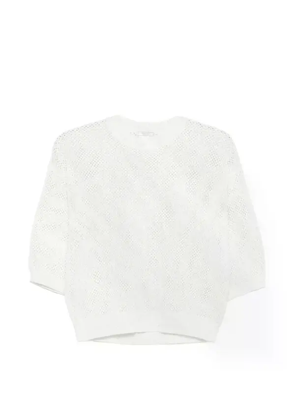 Peserico Open-knit Sweater - White