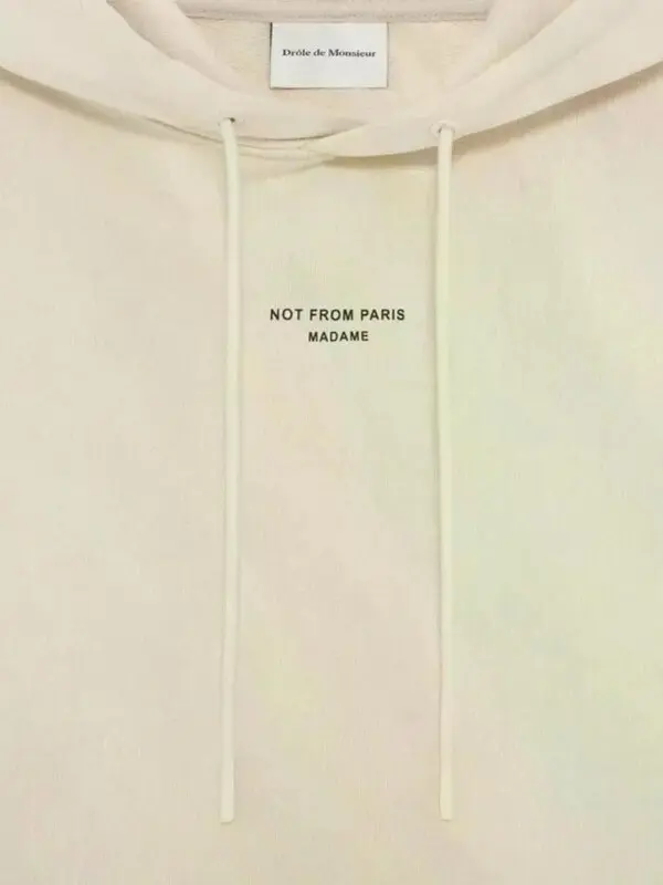 Drole De Monsieur Logo-print Hoodie - Neutrals