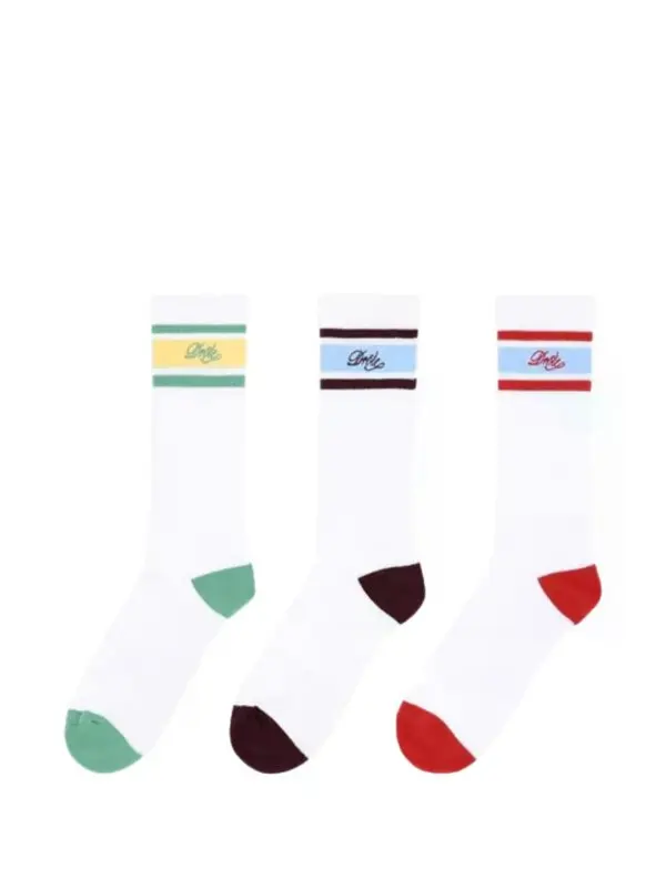 Drole De Monsieur Logo-embellishment Socks - White