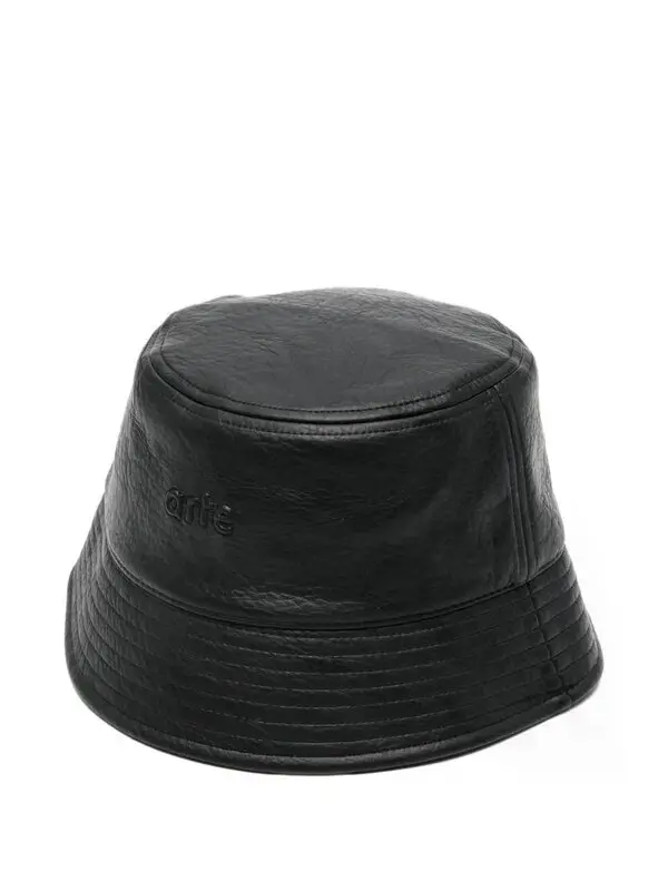 ARTE ANTWERP Embossed Bucket Beanie Hat - Black