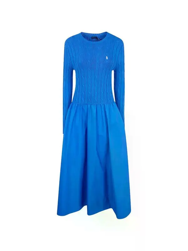 Polo Ralph Lauren Cable-knit Midi Dress - Blue