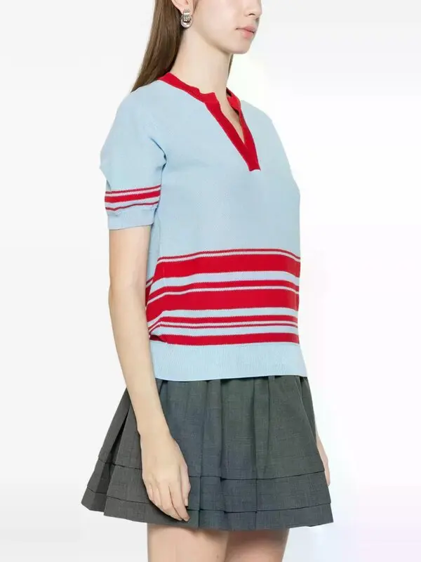 N°21 Striped V-neck Top