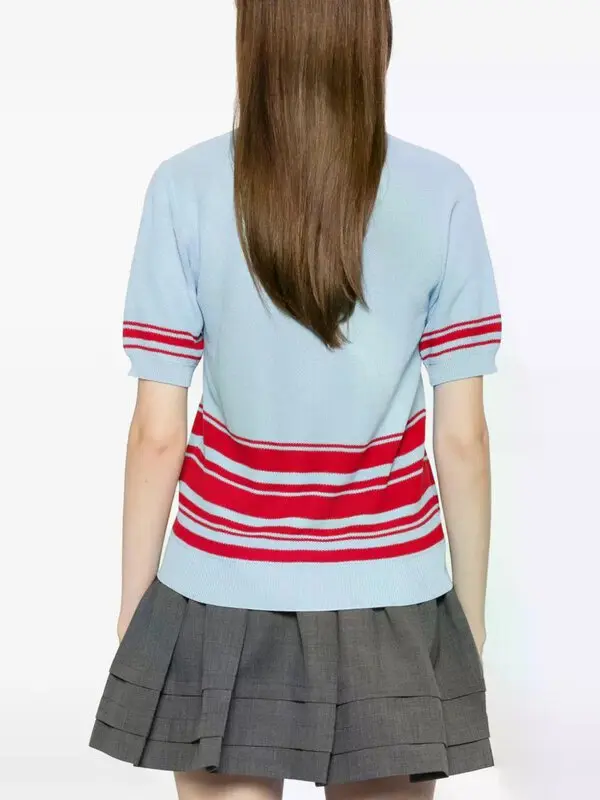 N°21 Striped V-neck Top