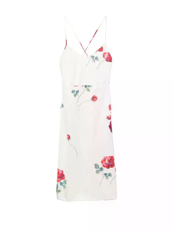 N°21 Floral Print Slip Dress - White