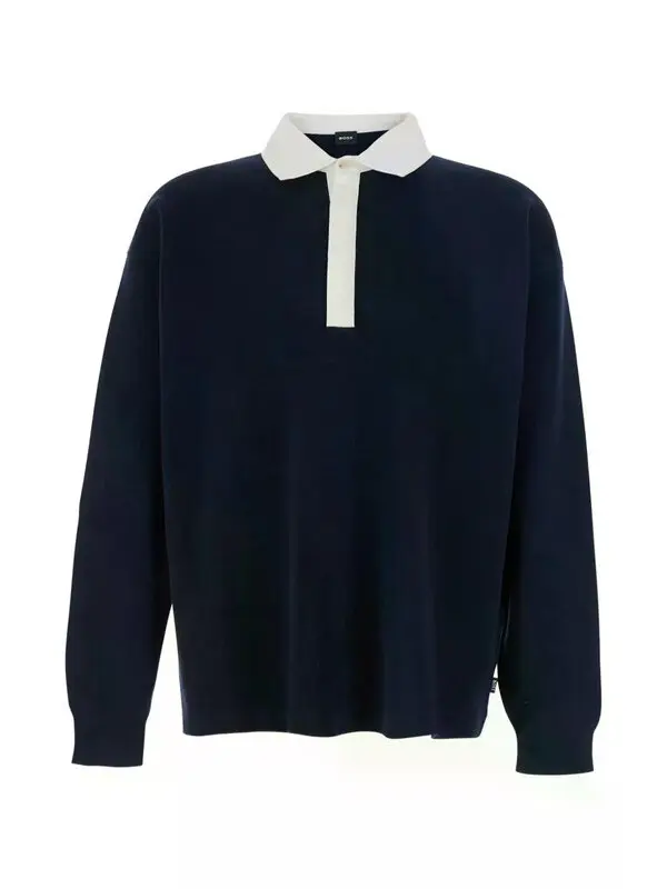 BOSS Long-sleeve Polo Shirt - Blue