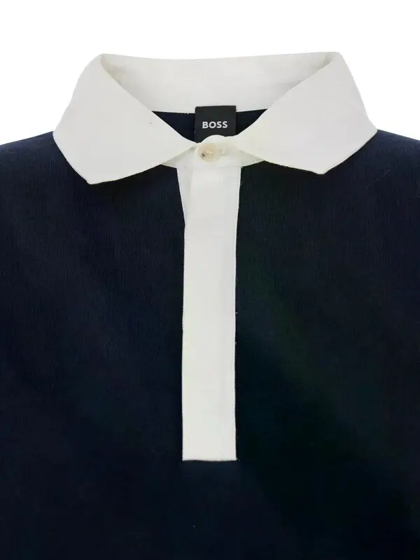 BOSS Long-sleeve Polo Shirt - Blue