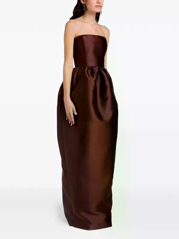 MARQUES' ALMEIDA Strapless Gathered Maxi Dress
