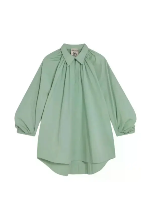 SEMICOUTURE Puff-sleeves Shirt - Green