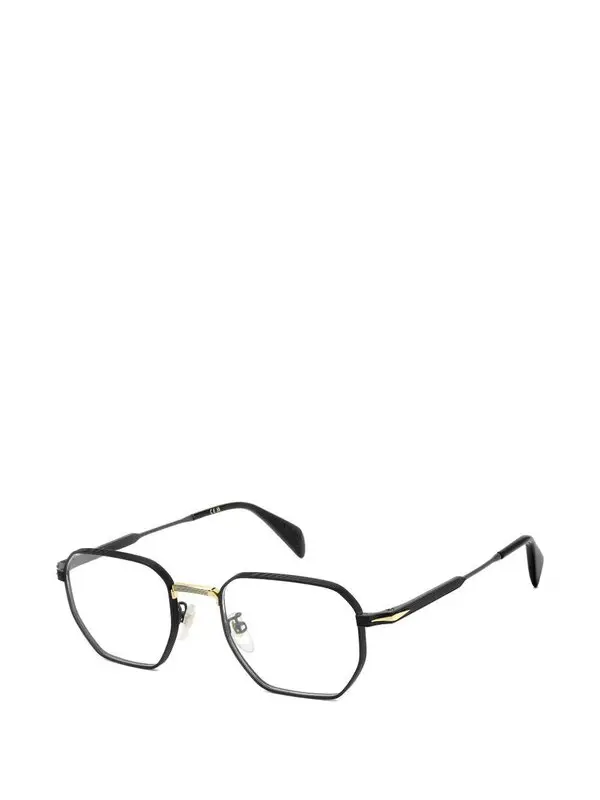 DB EYEWEAR BY DAVID BECKHAM Octagon Metal Glasses - Black