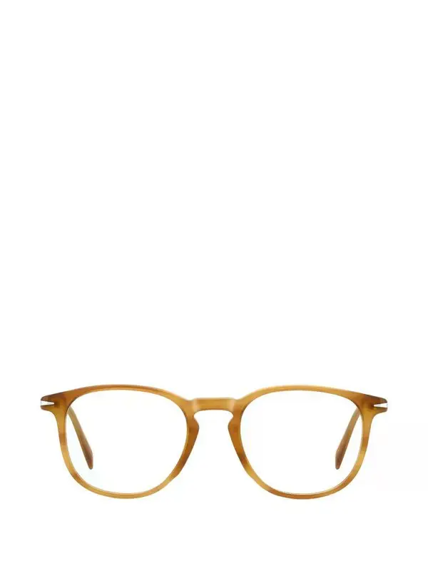 DB EYEWEAR BY DAVID BECKHAM Round-frame Browline Glasses - Neutrals