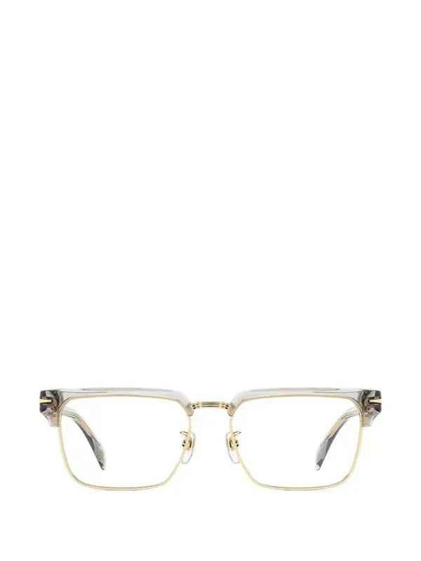 DB EYEWEAR BY DAVID BECKHAM Square-frame Metal Glasses - Grey