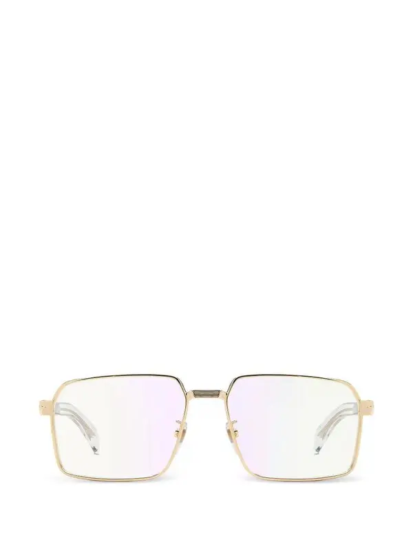 DB EYEWEAR BY DAVID BECKHAM Square Frame Eyeglasses - Gold