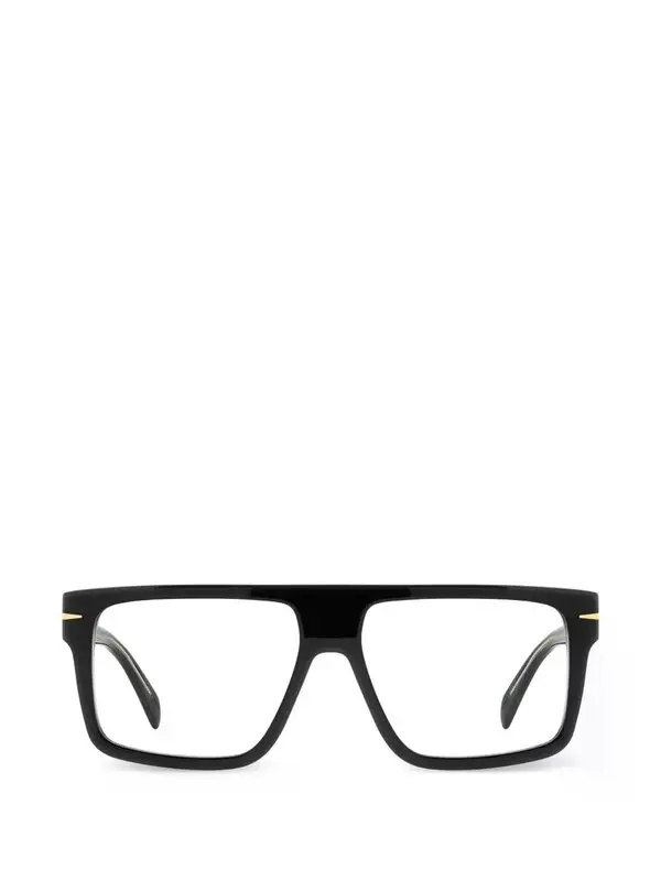 DB EYEWEAR BY DAVID BECKHAM Square Frame Eyeglasses - Black