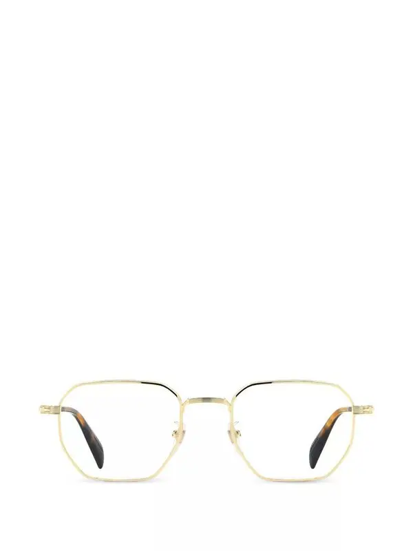 DB EYEWEAR BY DAVID BECKHAM Geometric Metal Eyeglasses - Gold