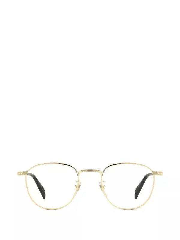 DB EYEWEAR BY DAVID BECKHAM Round-frame Metal Glasses - Gold