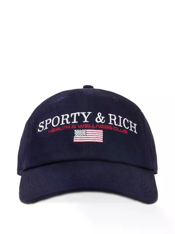 SPORTY & RICH Embroidered Baseball Cap - Blue
