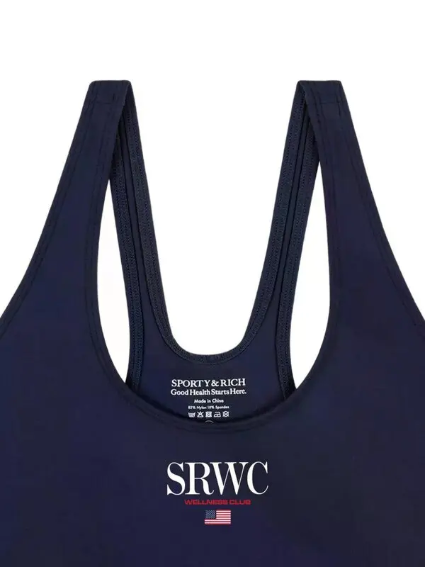 SPORTY & RICH Flag Bra Top - Blue