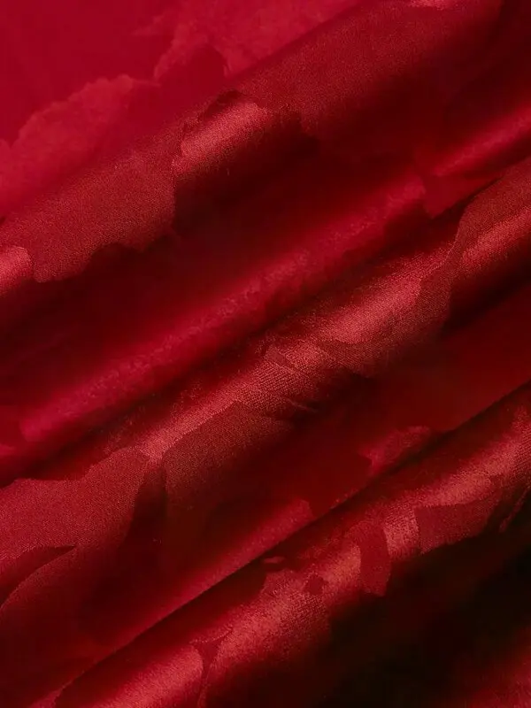 Shanghai Tang Floral Print Dress - Red