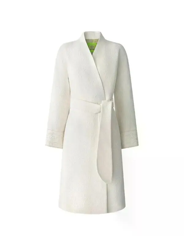 Shanghai Tang Embroidered Belted Coat