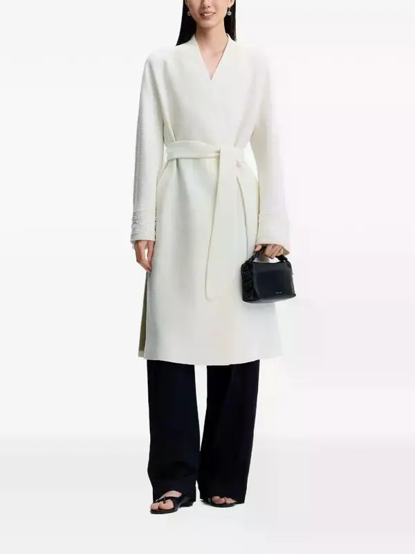 Shanghai Tang Embroidered Belted Coat