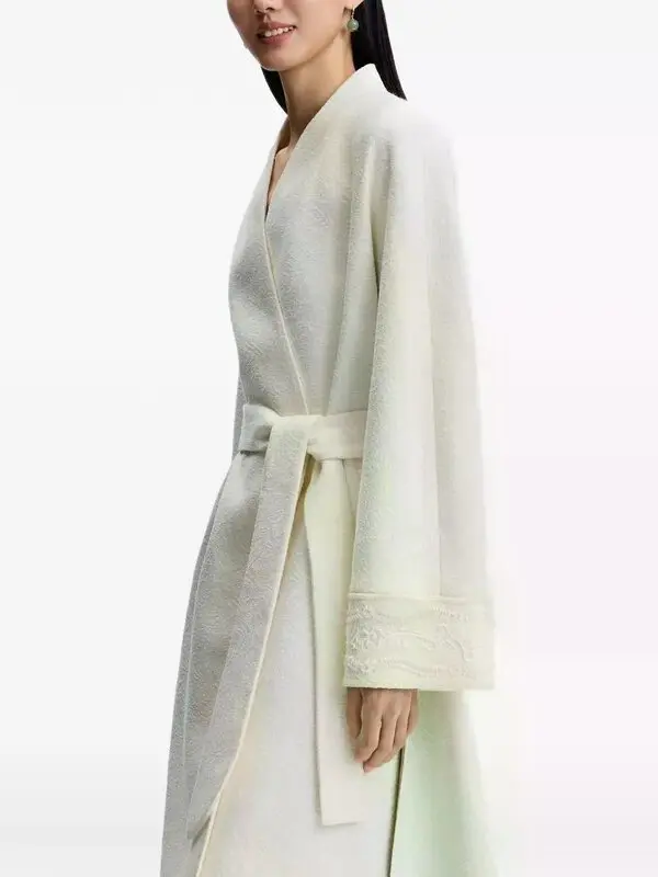 Shanghai Tang Embroidered Belted Coat