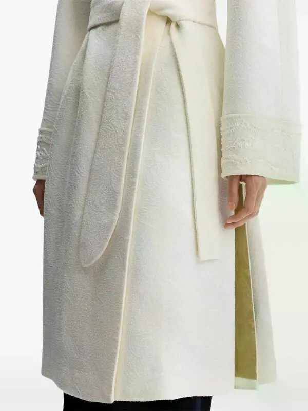 Shanghai Tang Embroidered Belted Coat