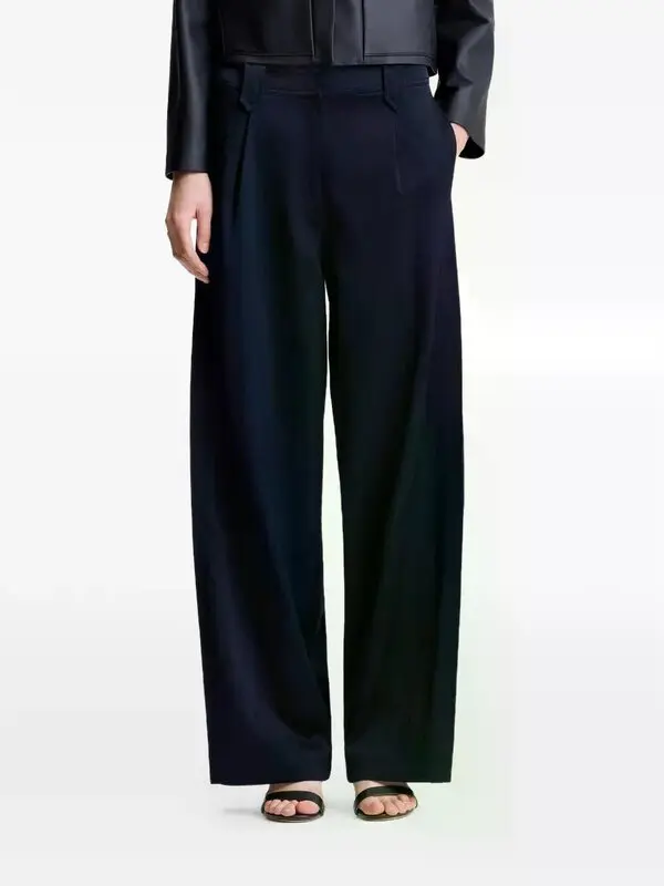 Shanghai Tang Pleated Wide Leg Trousers
