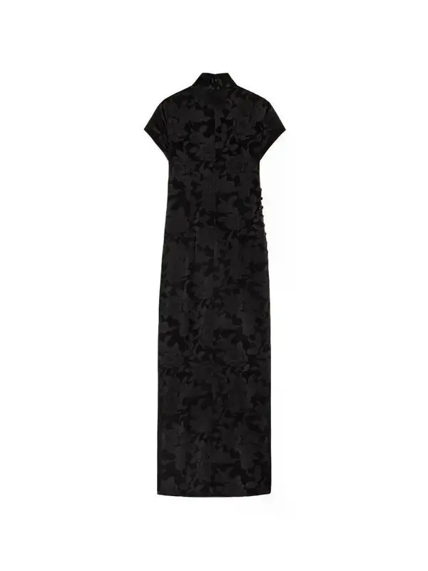 Shanghai Tang Floral Buttoned Dress