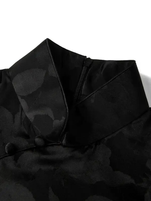 Shanghai Tang Floral Buttoned Dress