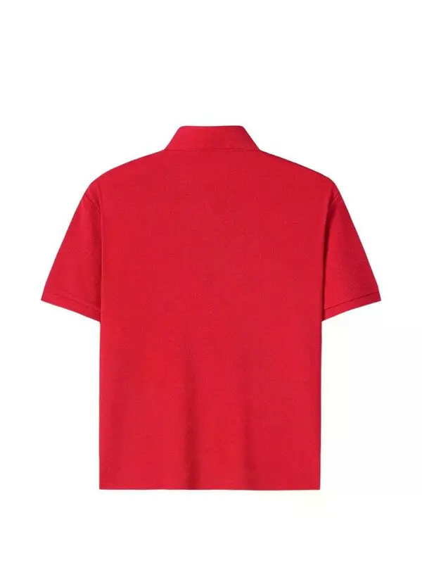 Shanghai Tang Horse-embroidery Polo Top - Red