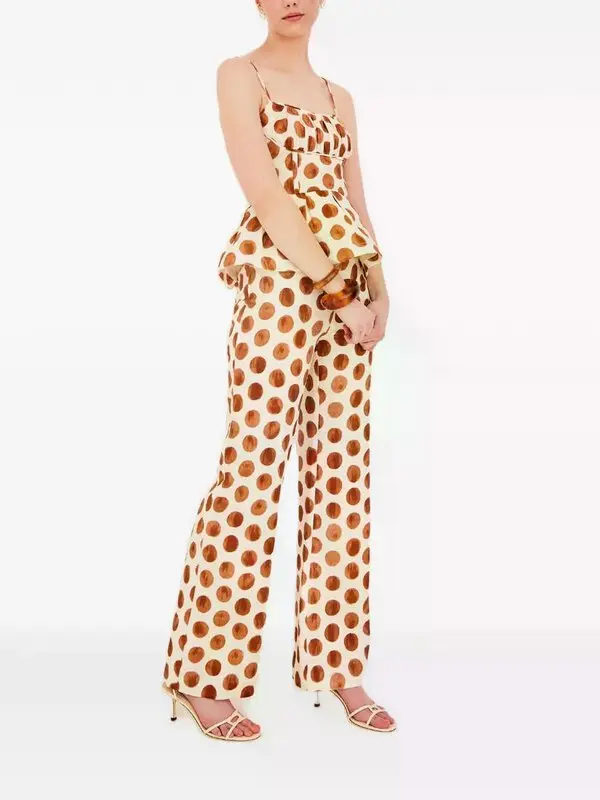 Cara Cara Sunflower Polka-dot-pattern Trousers