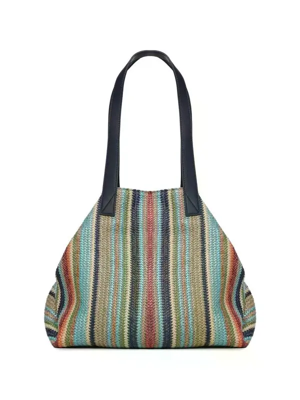 V°73 Striped Top-handle Shoulder Bag