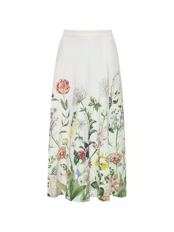 Cara Cara Tavira Pleated Midi Skirt - White