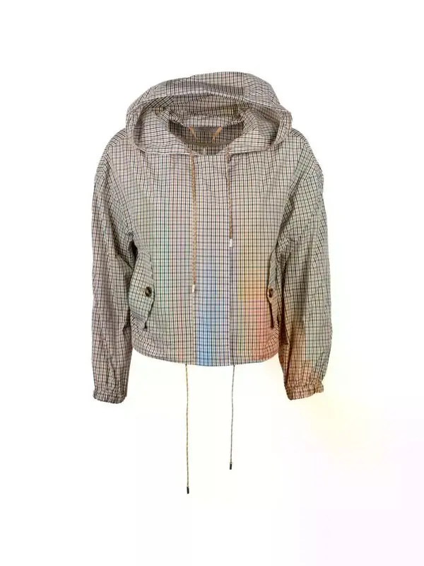 Marella Hooded Checked Jacket