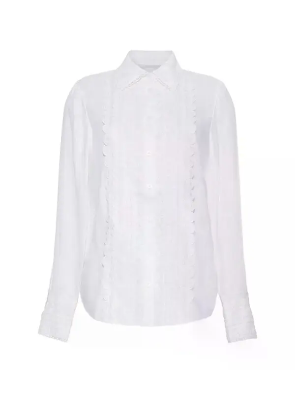 Cara Cara Ideal Lace-detail Shirt - White