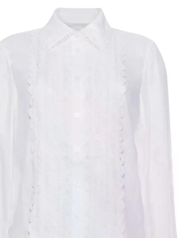Cara Cara Ideal Lace-detail Shirt - White