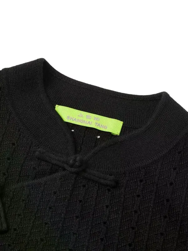 Shanghai Tang Qipao Knitted Top - Black