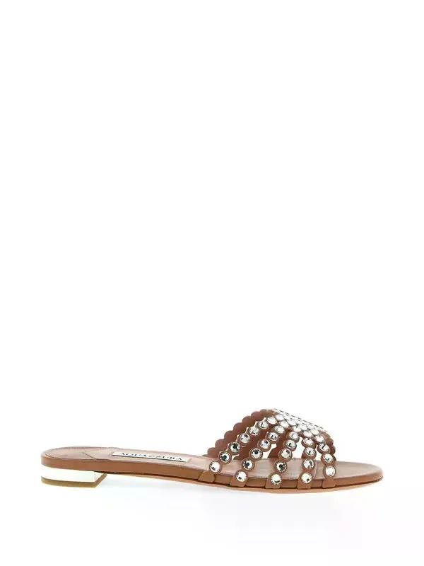 AQUAZZURA Tequila Crystal Sandals - Neutrals