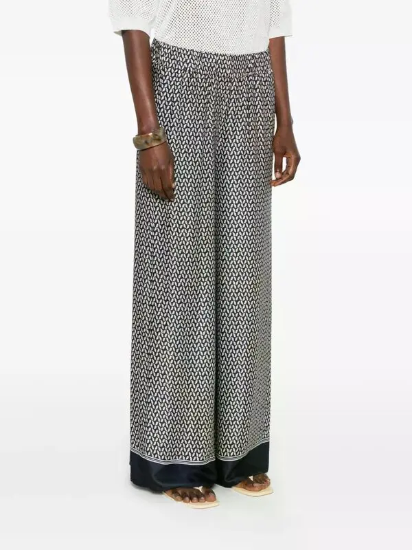 Peserico Patterned Trousers - Blue