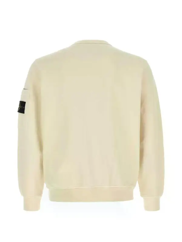 Stone Island Cotton Sweatshirt With Pocket Detail - Neutrals
