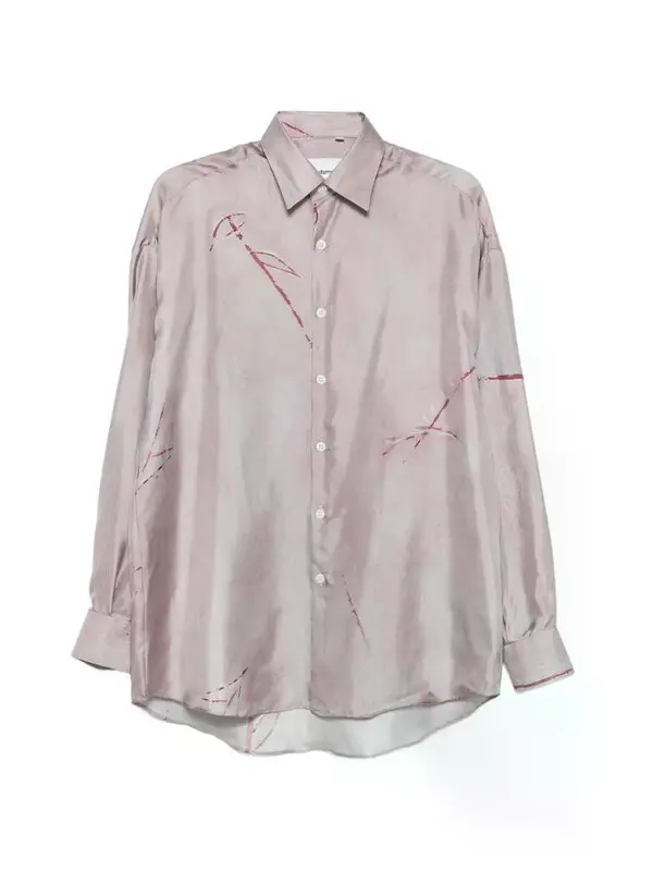 COSTUMEIN Printed Silk Shirt - Purple
