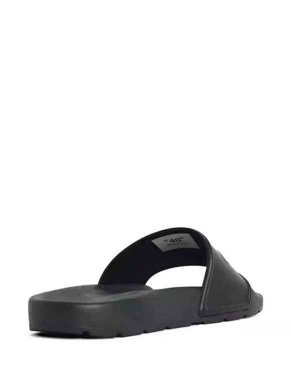 Off-White Embossed-logo Slides - Black